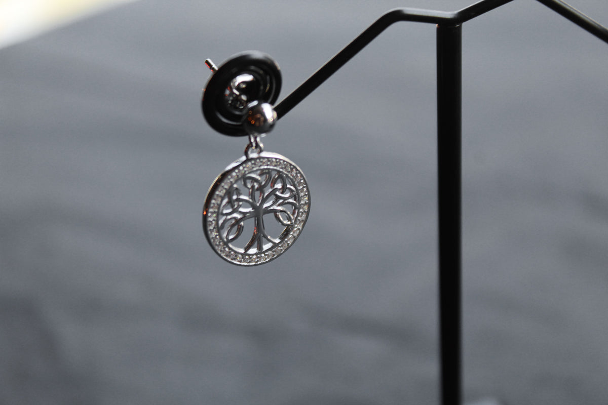 Celtic Tree of Life Cubic Zirconia Drops – Swax Jewellery Barmouth